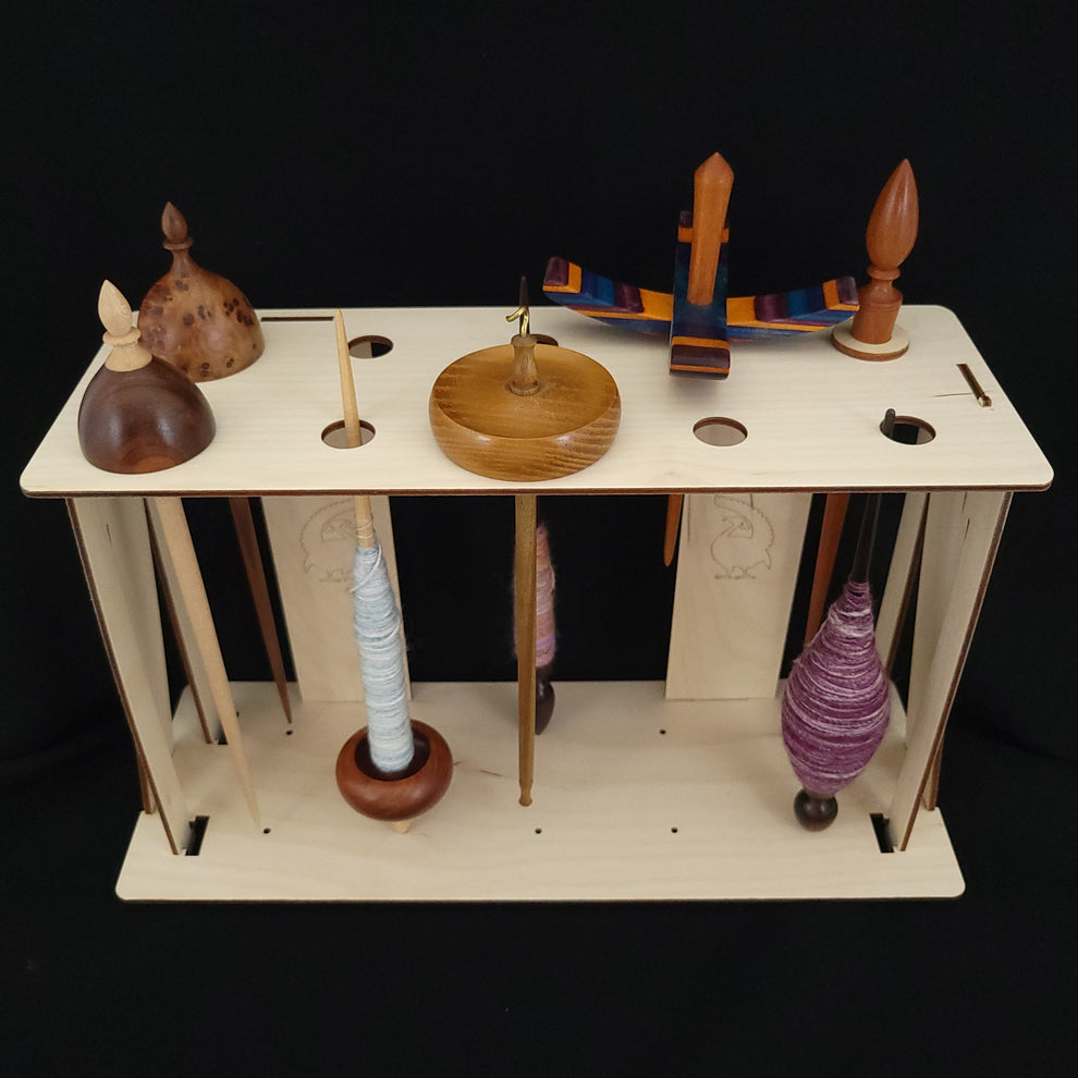 Doublewide Spindle Storage Stand—Pocket Edition – The Spanish Peacock